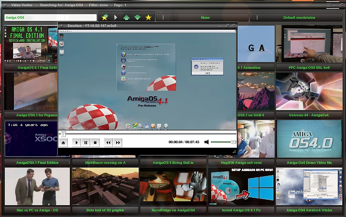 VideoVortex GUI for YouTube videos on X5000 | Amiga Look